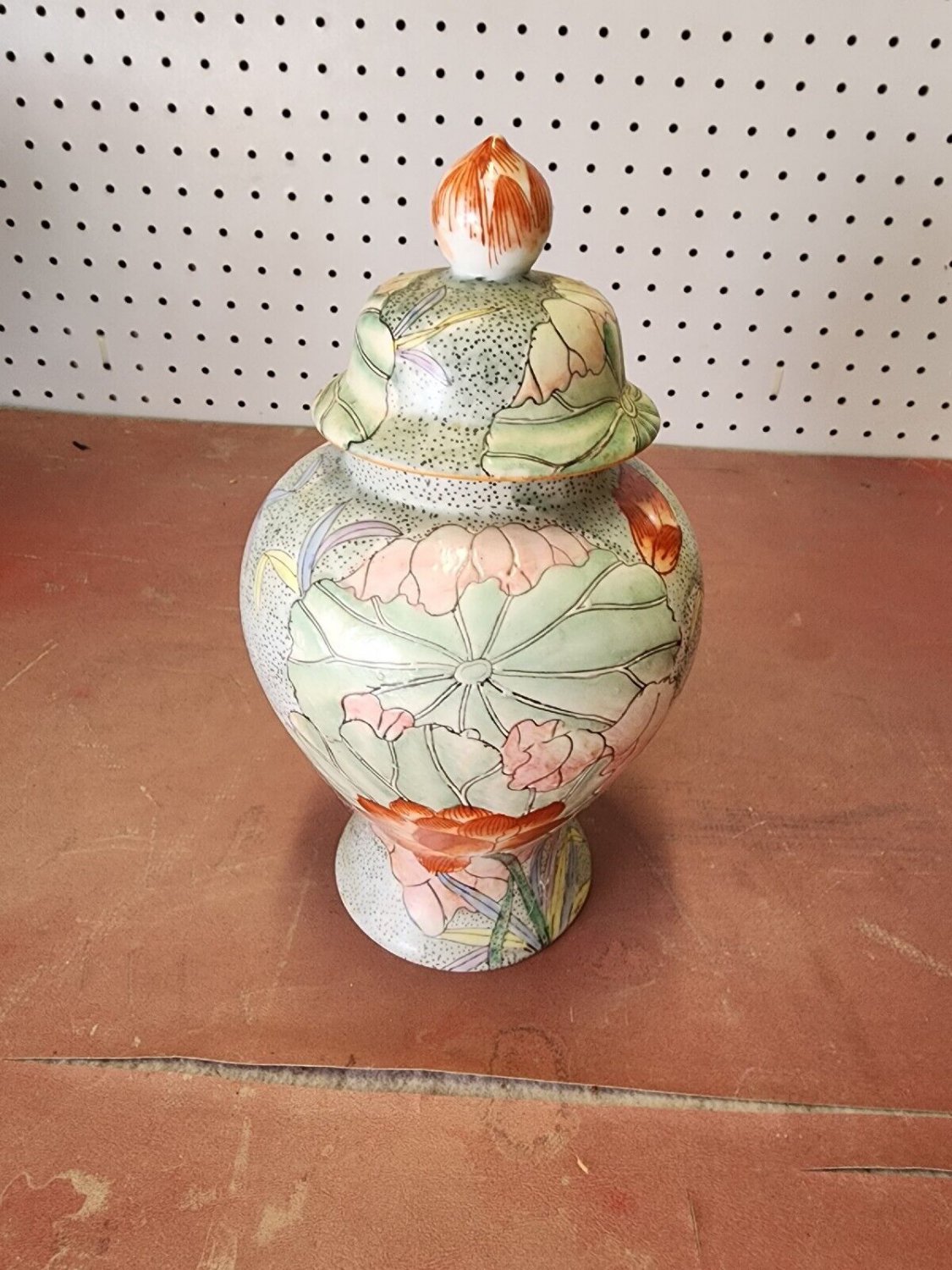 Vintage Chinese Toyo Hand Painted Flowers Porcelain Ginger Jar Made In ...