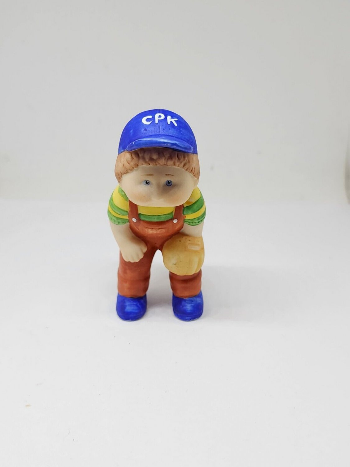 Vintage 1984 Cabbage Patch Kids Boy In Blue Baseball Cap Porcelain Figurine