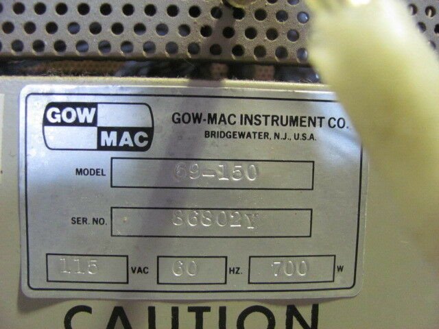 GOW-MAC 150 69-150 Lab GC Gas Chromatograph TCD Thermal Conductivity ...