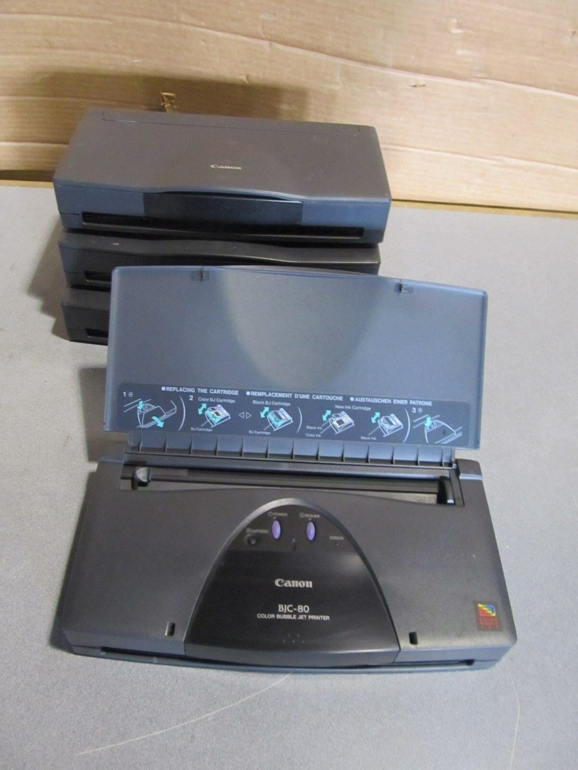 lot of 4 OEM canon color bubble jet BJC-80 Portable Printer