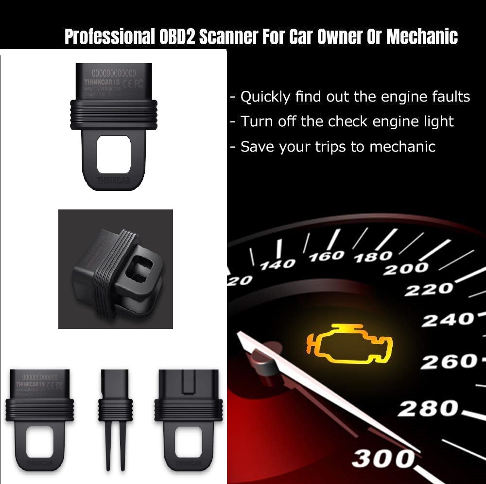 THINKCAR 1S Real-Time Remote Diagnostic Tool OBD2 Scanner OBD Code ...