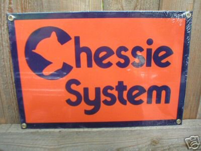 CHESSIE SYSTEM PORCELAIN-OVERLAY SIGN METAL ADV SIGNS C