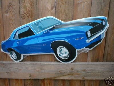 1969 CHEVROLET CAMARO Z28 TIN SIGN METAL DIE CUT SIGNS