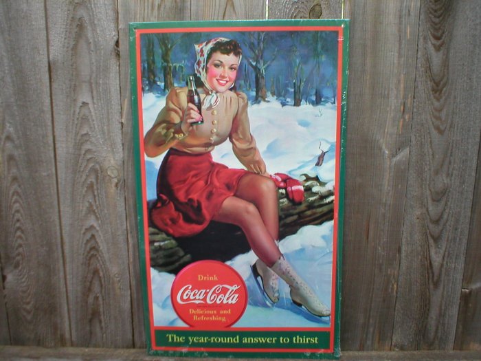 DRINK COCA-COLA TIN SIGN METAL RETRO ADV SIGNS C