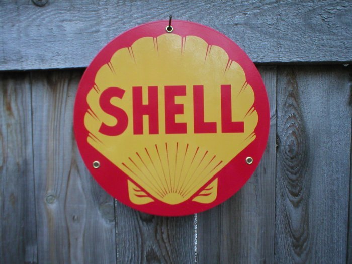 SHELL PORCELAIN-COAT SIGN
