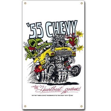 RAT FINK "'55 CHEVY" HEAVY METAL SIGN