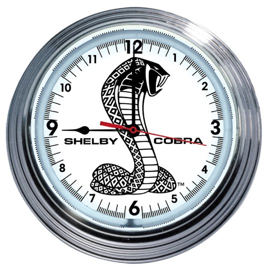 SHELBY COBRA RETRO NEON CLOCK
