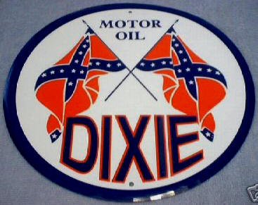DIXIE MOTOR OIL TIN SIGN