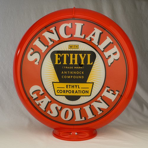 SINCLAIR ETHYL GAS PUMP GLOBE GLASS LENSES gas oil filling station