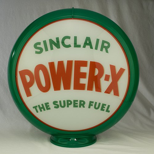 SINCLAIR POWER X GAS PUMP GLOBE GLASS LENSES gas oil filling station