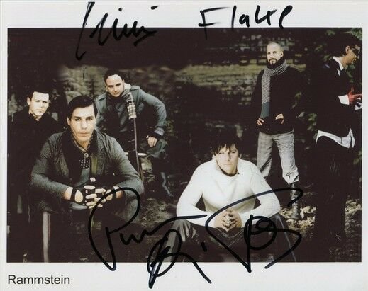 RAMMSTEIN BAND GROUP SIGNED PHOTO 8X10 RP AUTOGRAPHED ALL MEMBERS