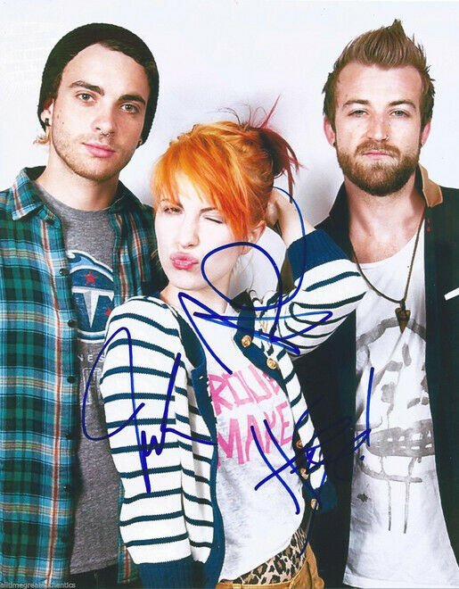 * PARAMORE GROUP BAND SIGNED POSTER PHOTO 8X10 RP AUTOGRAPHED HAYLEY ...