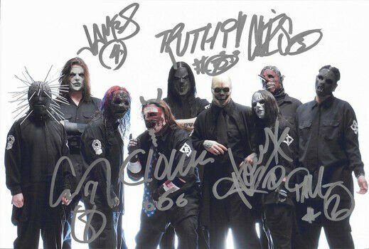 SLIPKNOT BAND SIGNED POSTER PHOTO 8X10 RP AUTOGRAPHED GROUP ALL MEMBERS