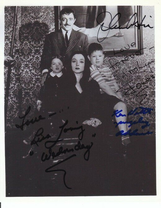 ADDAMS FAMILY CAST SIGNED PHOTO 8X10 RP AUTOGRAPHED ADAMS