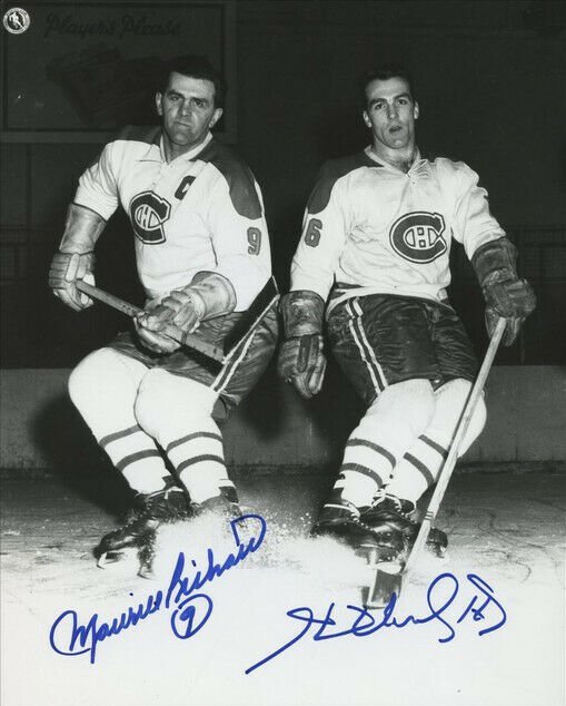 MAURICE & HENRY RICHARD SIGNED PHOTO 8X10 RP AUTOGRAPHED MONTREAL CANADIENS