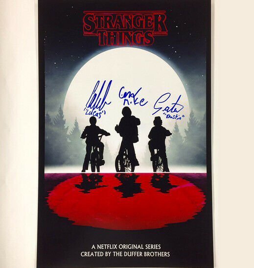 STRANGER THINGS CAST SIGNED PHOTO 8X10 RP AUTOGRAPHED MILLIE BOBBY BROWN