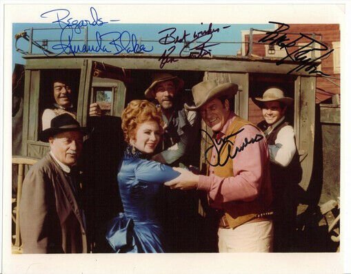GUNSMOKE FULL CAST SIGNED PHOTO 8X10 RP AUTOGRAPHED JIM ARNESS AMANDA ...