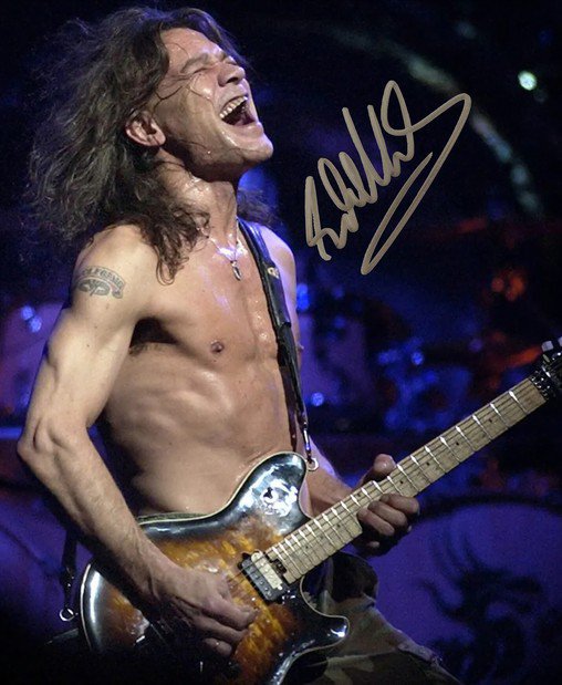 EDDIE VAN HALEN SIGNED POSTER PHOTO 8X10 RP AUTOGRAPHED PICTURE