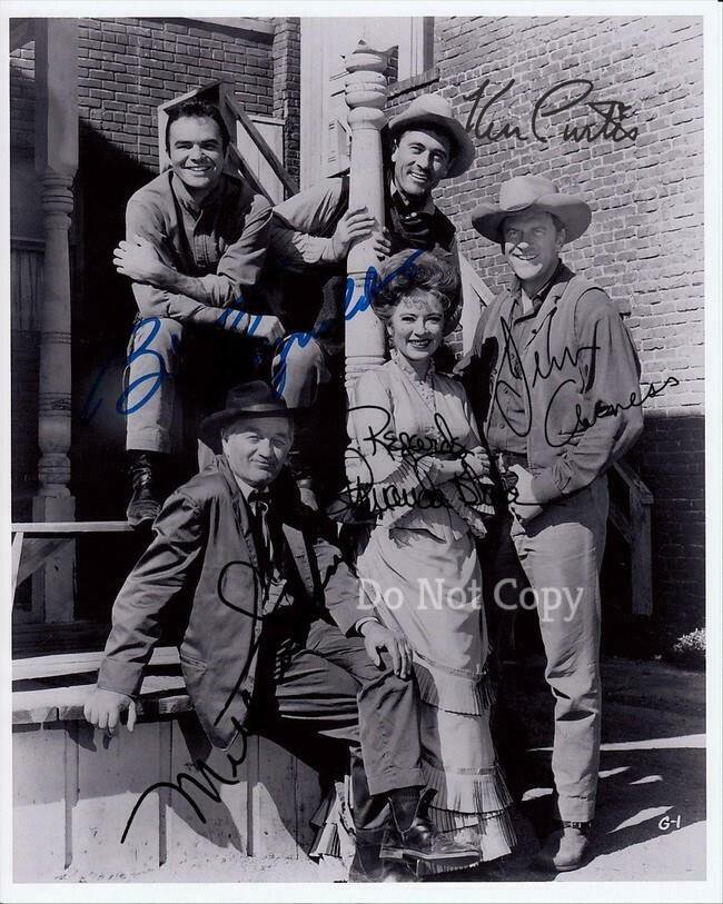 GUNSMOKE CAST SIGNED PHOTO 8X10 AUTOGRAPH BURT REYNOLDS JAMES ARNESS ...