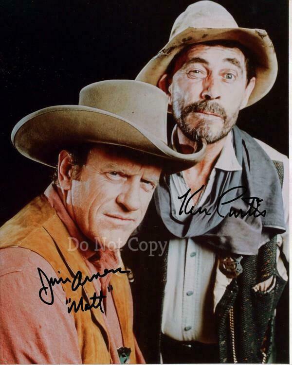 JIM ARNESS KEN CURTIS SIGNED PHOTO 8X10 RP AUTOGRAPH JAMES GUNSMOKE ...