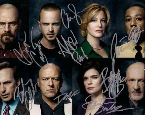 BREAKING BAD CAST SIGNED PHOTO 8X10 RP AUTOGRAPHED BRYAN CRANSTON AARON ...