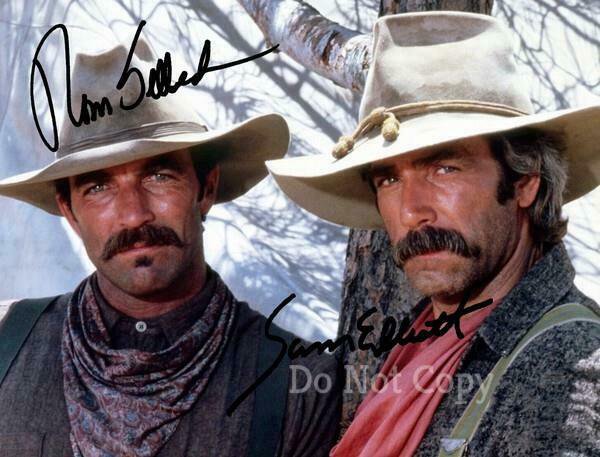 TOM SELLECK & SAM ELLIOTT SIGNED PHOTO 8X10 RP AUTOGRAPHED THE SACKETTS ...