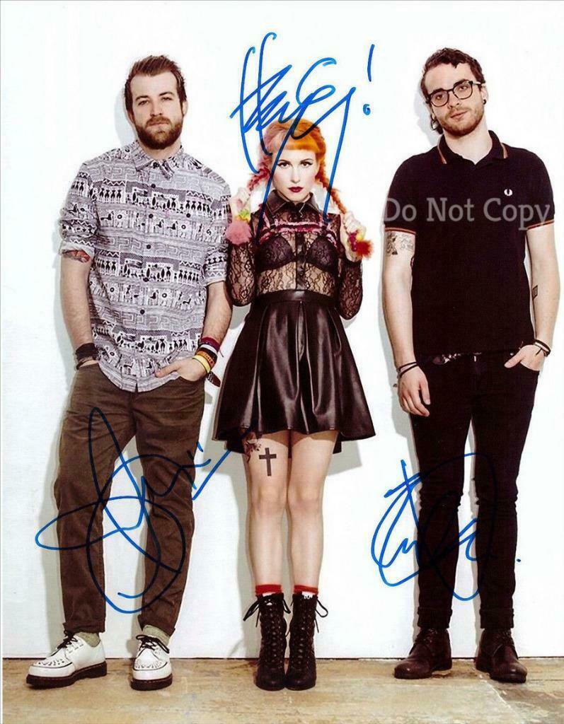 PARAMORE GROUP SIGNED POSTER PHOTO 8X10 RP AUTOGRAPHED PICTURE HAYLEY ...