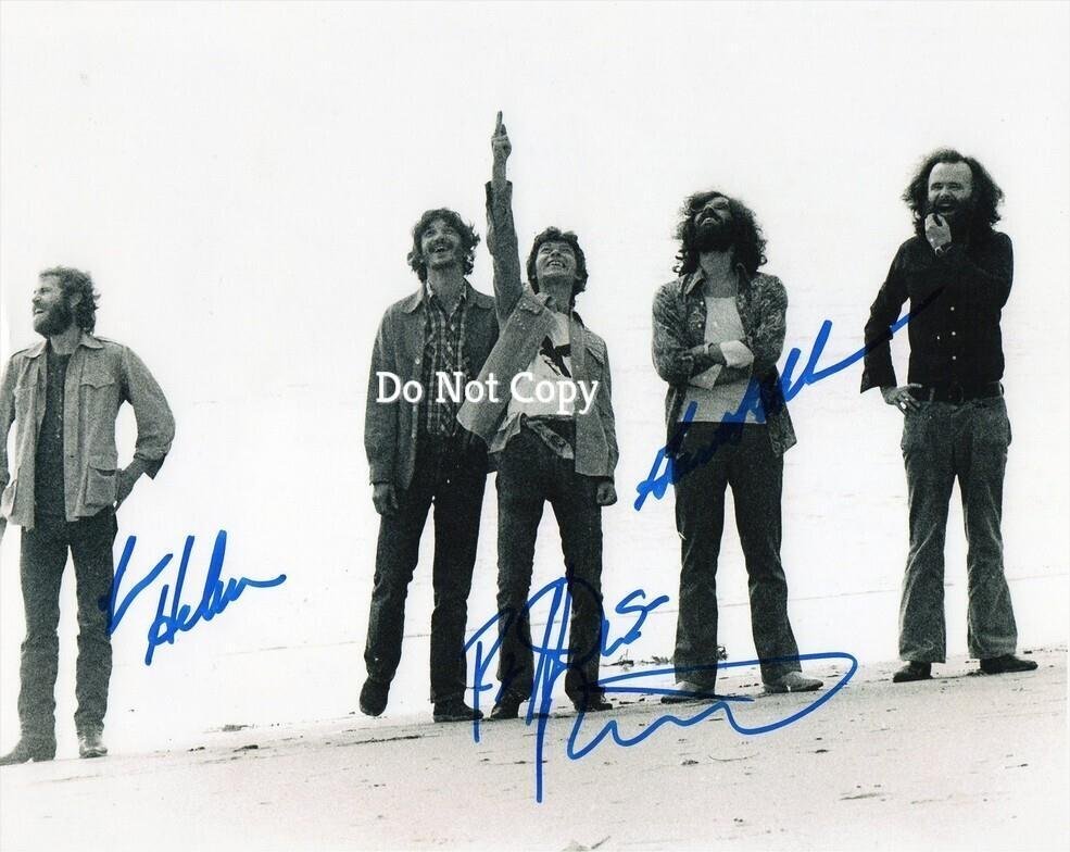 THE BAND GROUP SIGNED PHOTO 8X10 RP AUTOGRAPHED LEVON HELM PLUS ALL MEMBERS