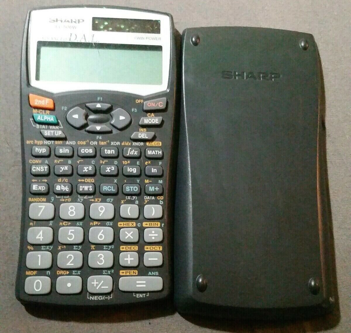 Sharp EL-506W Advanced D.A.L. Scientific Calculator With Cover Free Shipping