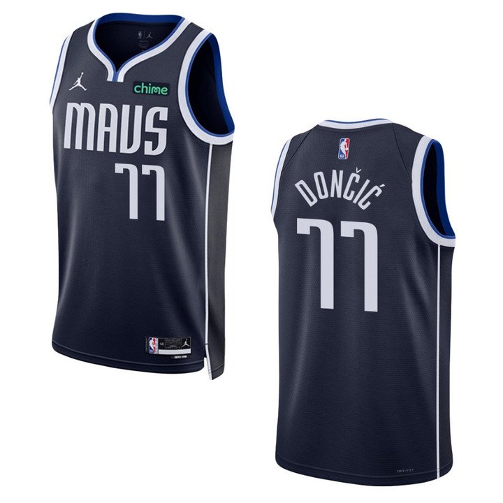 Dallas Mavericks #77 luka Doncic Men's Navy Basketball Jersey
