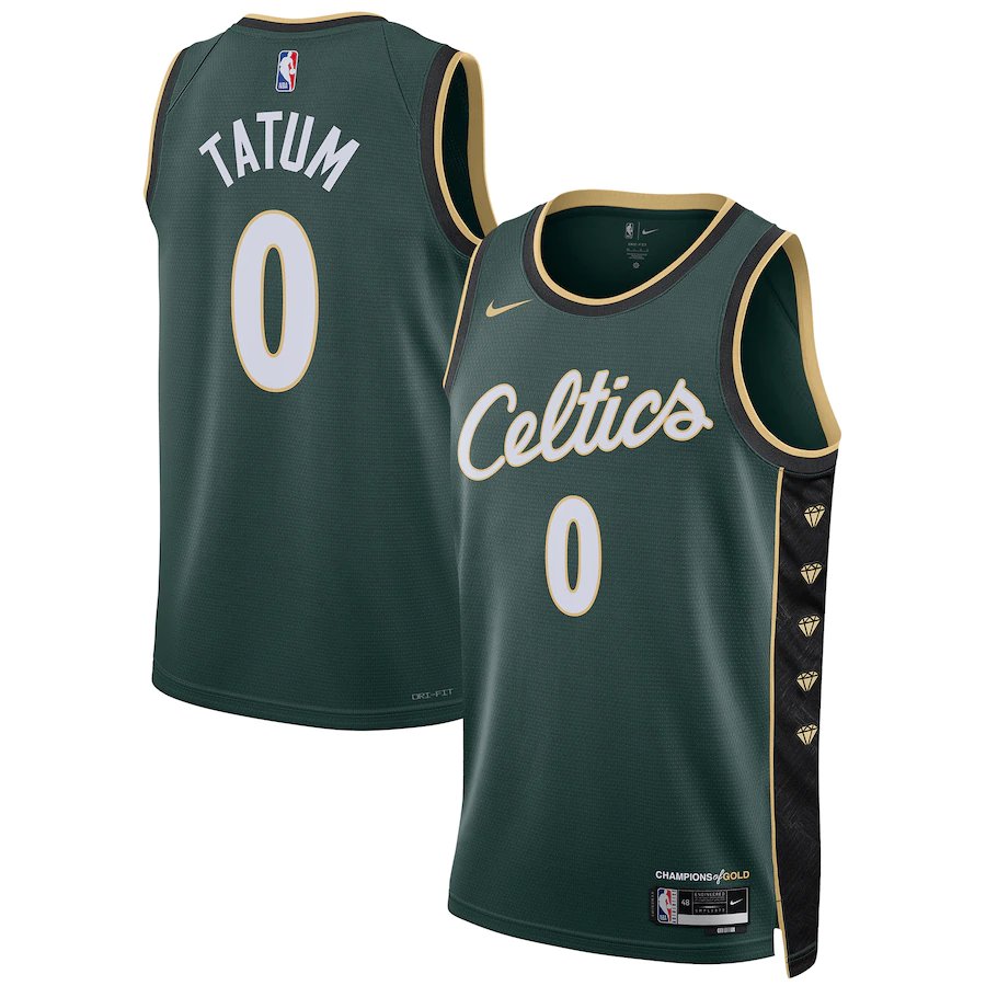 Boston Celtics #0 Jayson Tatum Men's Green Basketball Jersey