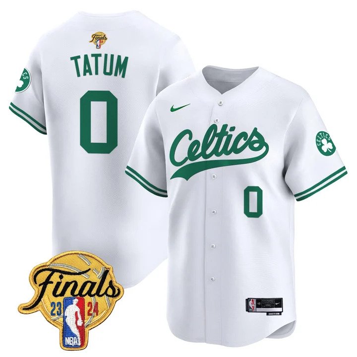 Men's Boston Celtics #0 Jayson Tatum 2024 Finals Association White ...