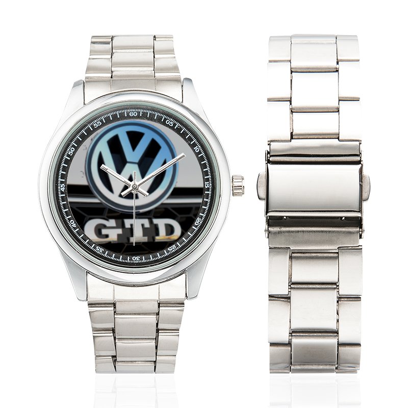 New VW Golf GTD Symbol Watch Unisex Watches Women Men's Stainless Steel ...