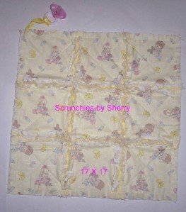 Custom Rag Quilt Pacifier Blanket Binky Holder Keeper
