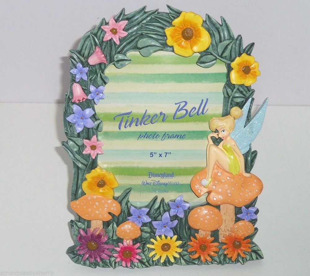 Walt Disney World Tinker Bell Photo Frame Picture Flowers Disneyland ...