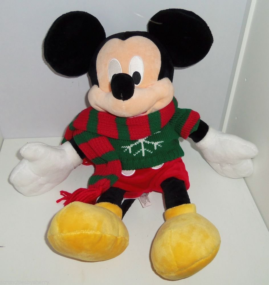 Disney Store Mickey Mouse Christmas Plush Toy Exclusive Original 2009 ...
