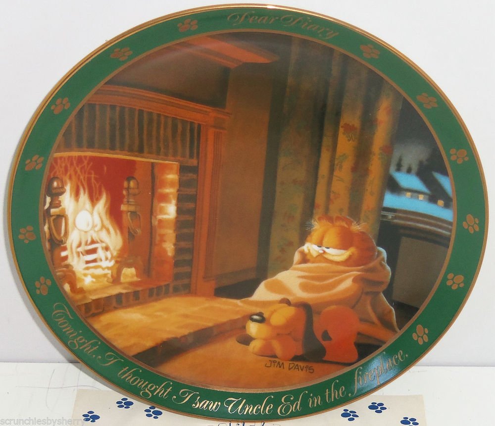 Garfield Oldie Collector Plate Dear Diary Uncle Ed Jim Davis Danbury Mint