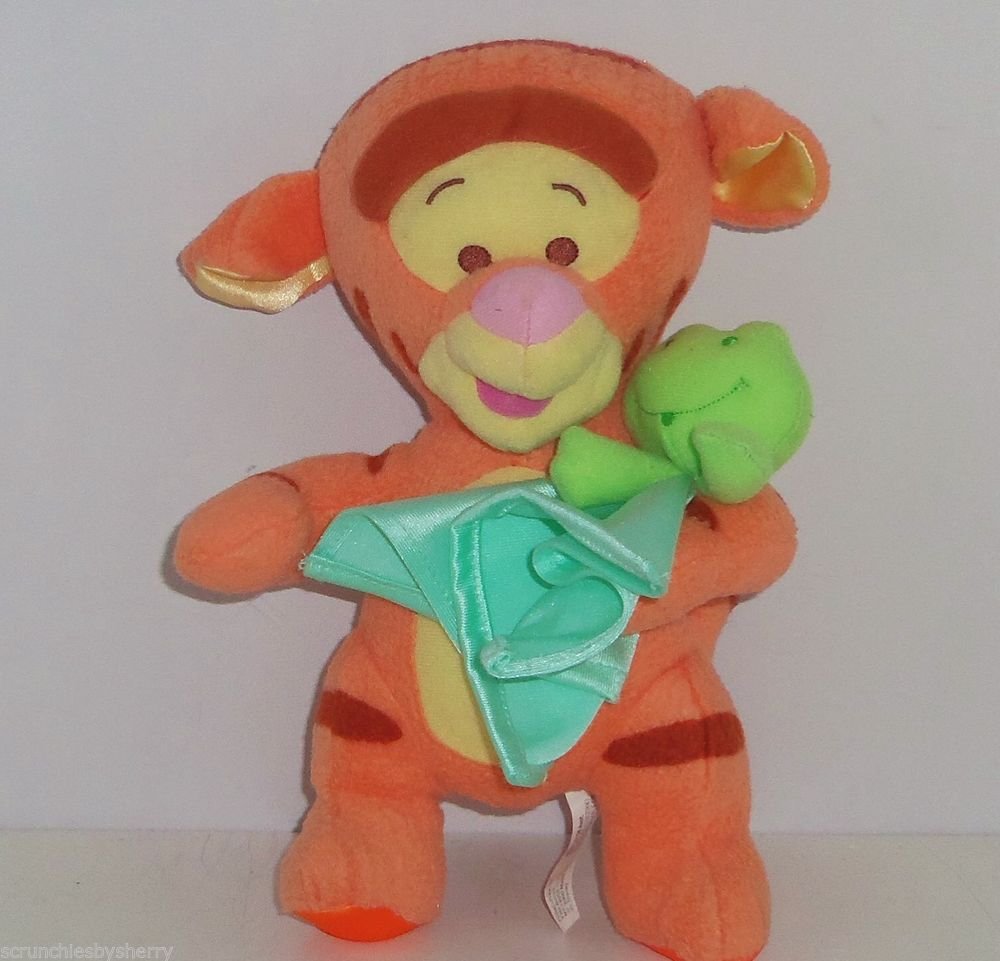 Disney Tigger Fisher Price Baby Plush Toy Satin Blanket Frog Stuffed 2005