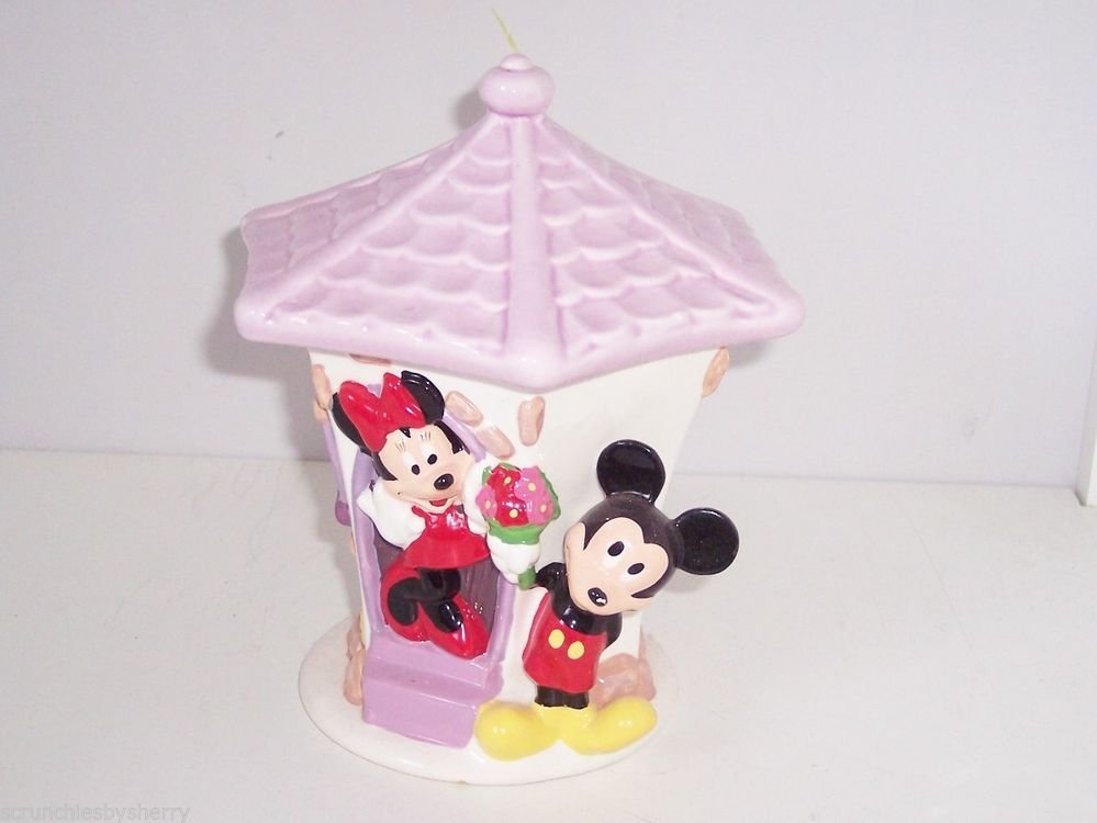 Disney Flowers from Mickey & Minne Mouse Ceramic Planter Flower Pot House