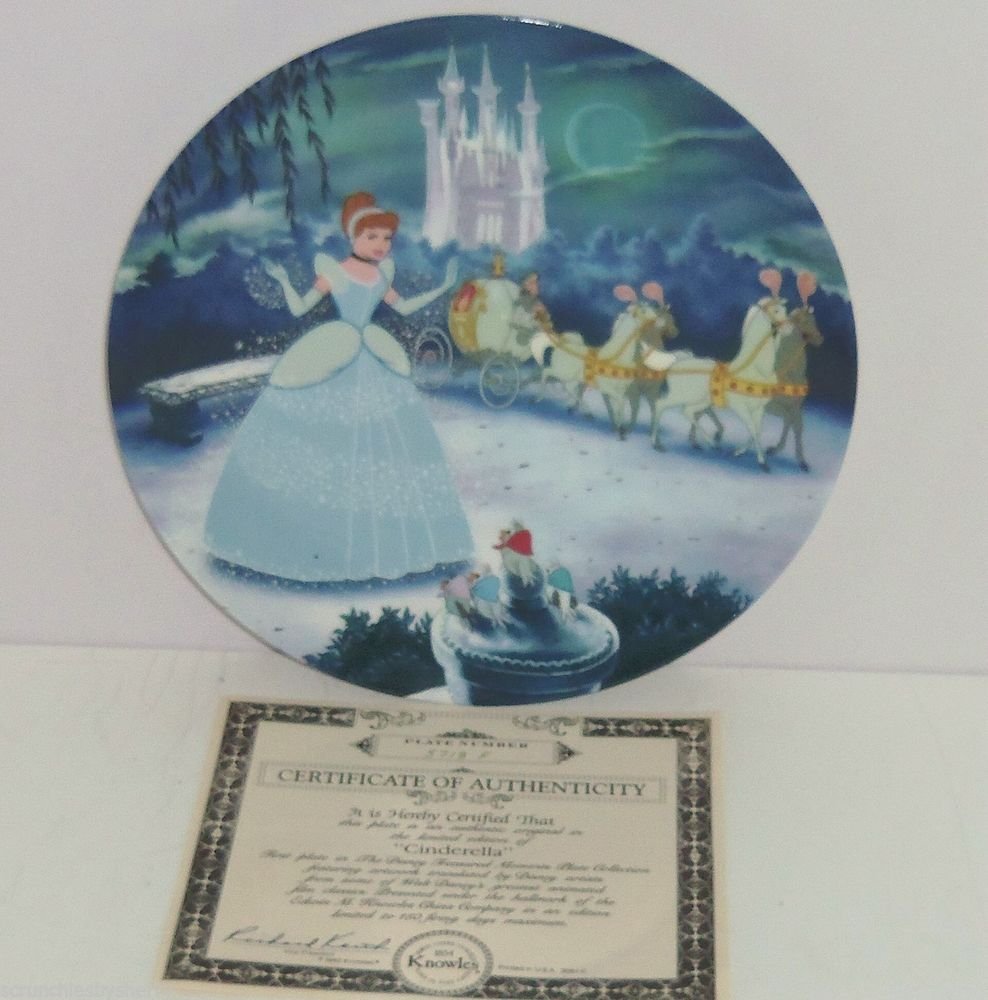 Sold AZ 11/09/2022 Disney Princess Cinderella Plate Knowles Collector ...