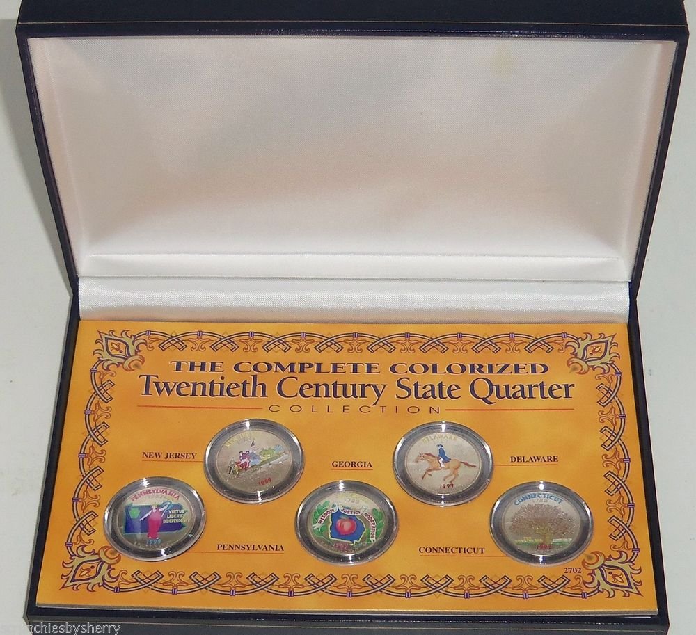 State Quarters Colorized New Jersey Delaware Pennsylvania Georgia ...