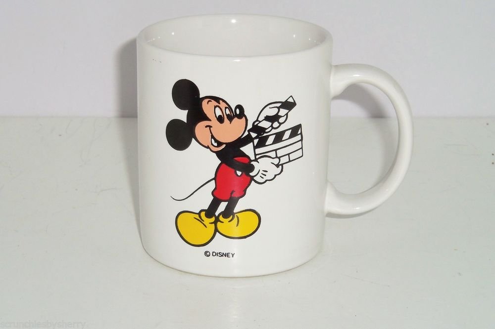 Walt Disney Studios Mickey Mouse Coffee Mug White Ceramic Cup
