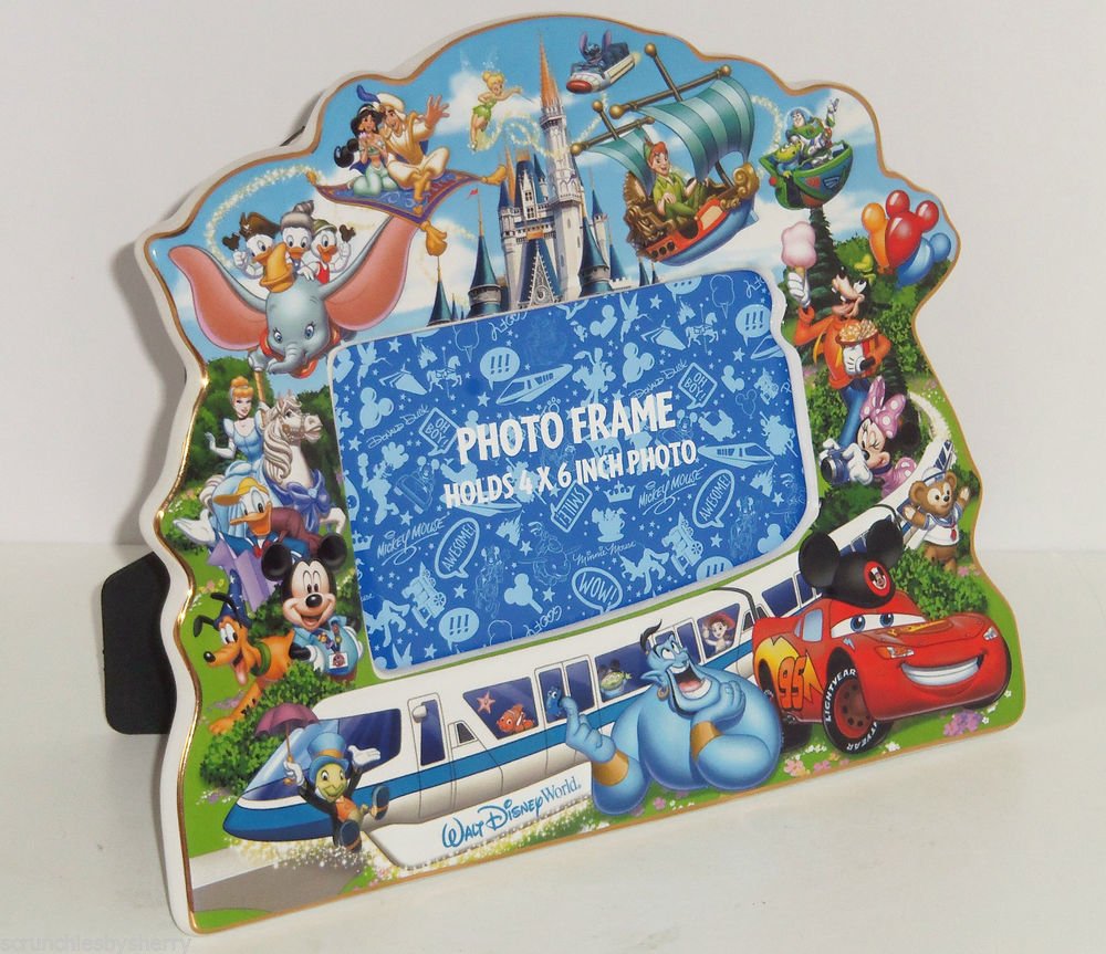 Walt Disney World Storybook Photo Frame Picture Duffy Mickey Cinderella ...