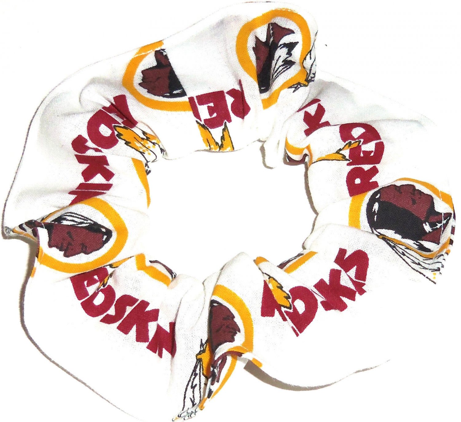 Washington Redskins White Fabric Hair Scrunchies Ties NFL