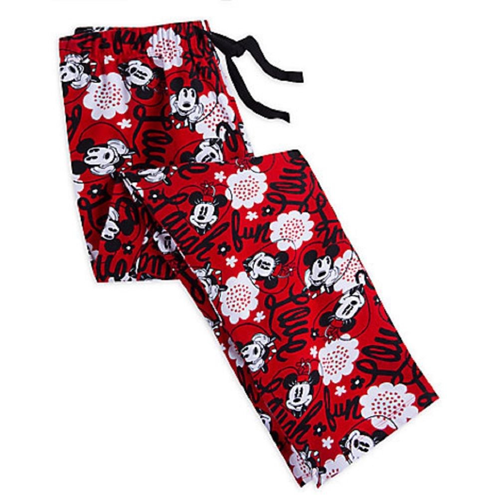 Disney Store Minnie Mickey Mouse Red Ladies Lounge Pants Sleepwear Size XS