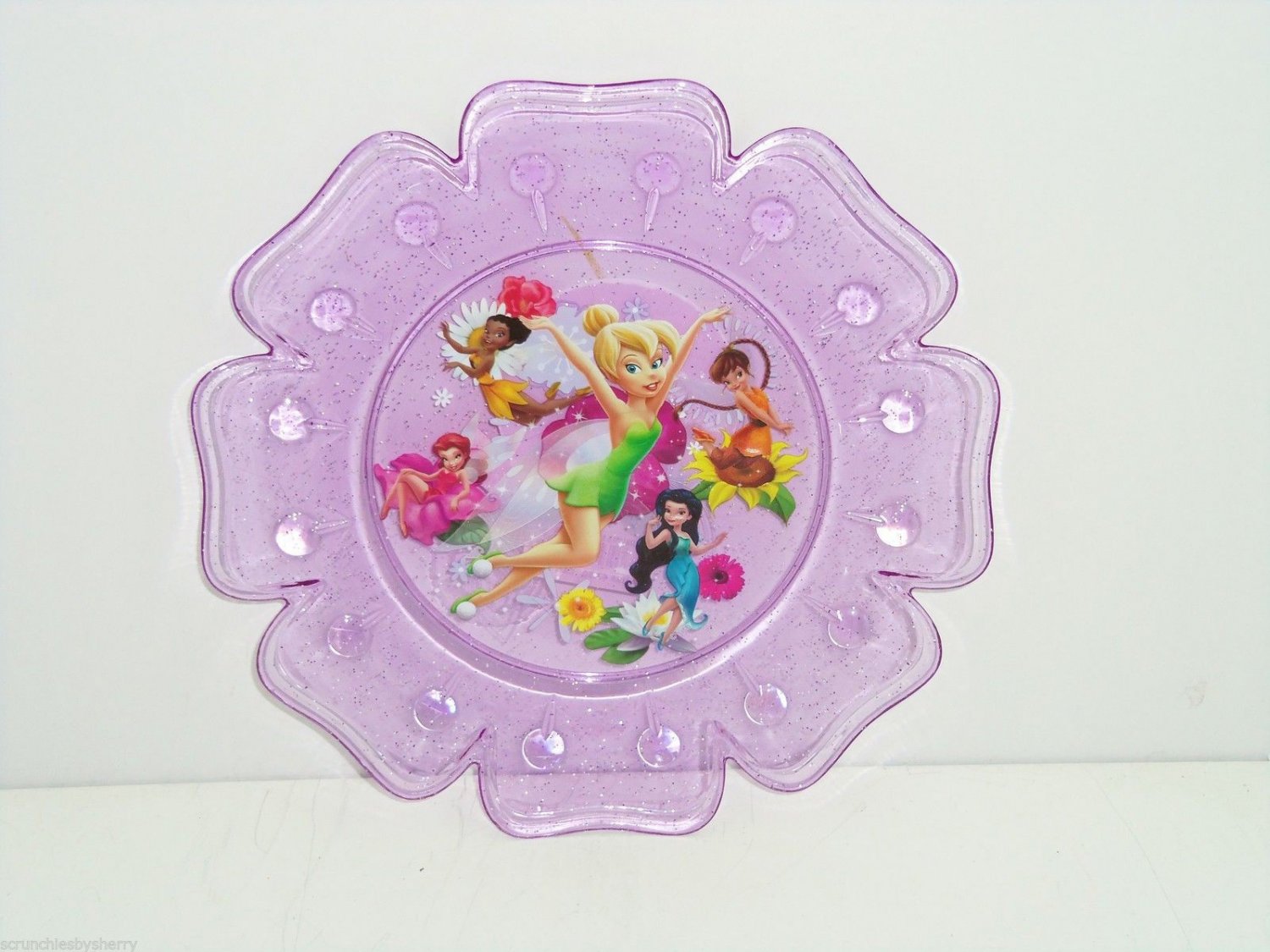 Disney Store Tinker Bell Purple Dinner Plate Mealtime Magic