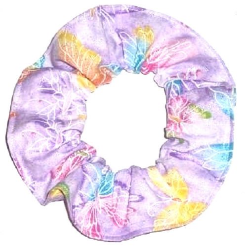 Butterflies Butterfly Purple Glitter Fabric Hair Scrunchie Ties ...