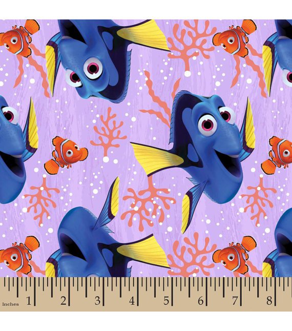Disney Finding Dory Purple Fabric hair Scrunchie Scrunchies by Sherry