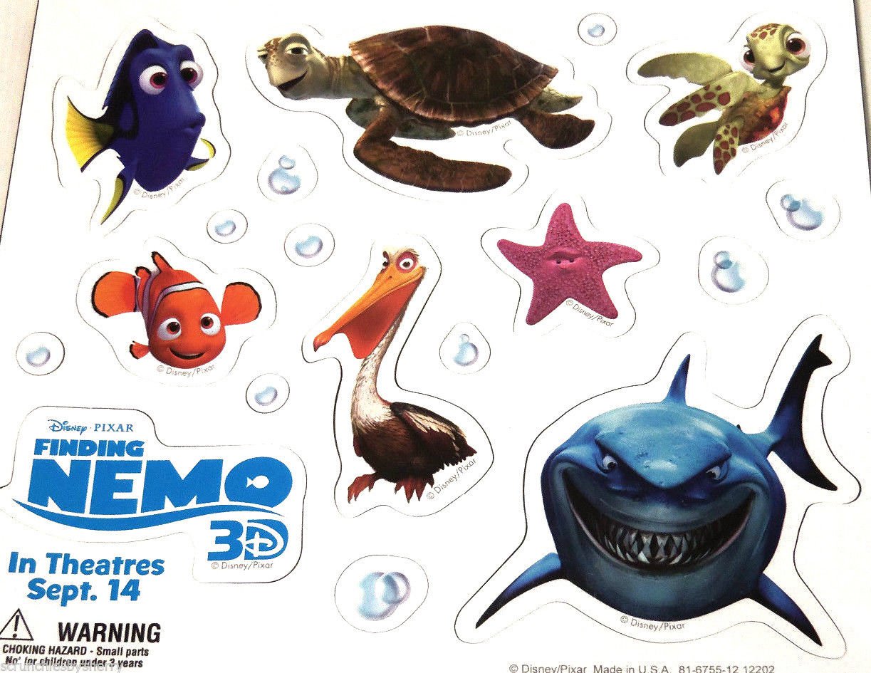 Disney Finding Nemo Dory Squirt Magnet Set