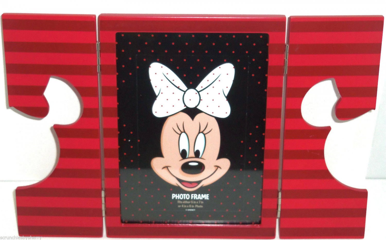 Disney Minnie Mouse Red Photo Picture Frame Pokla Dots Bow Theme Parks
